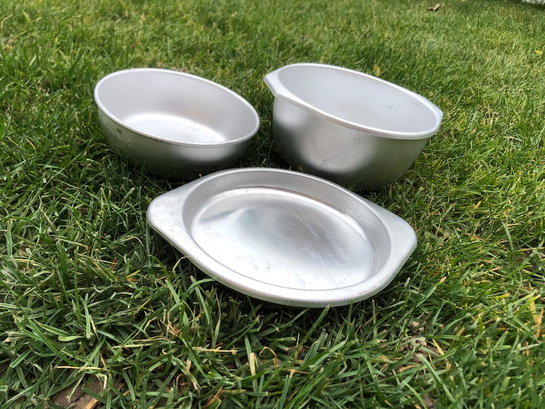 Aluminum Dinnerware / Serving Set / 3 Piece Dinnerware / Picnic ...