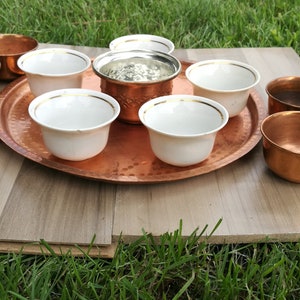 Copper Tea Set /copper Coffee Set for 6 People /vintage Copper Tea Set ...