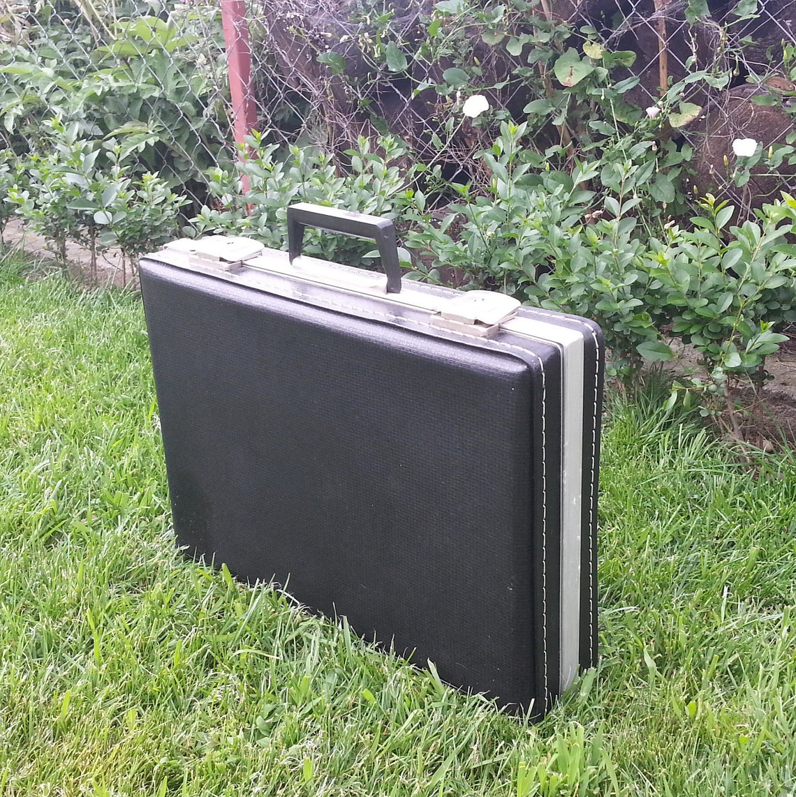 Vintage Document Case /black Suitcase for Documents /retro Suitcase ...