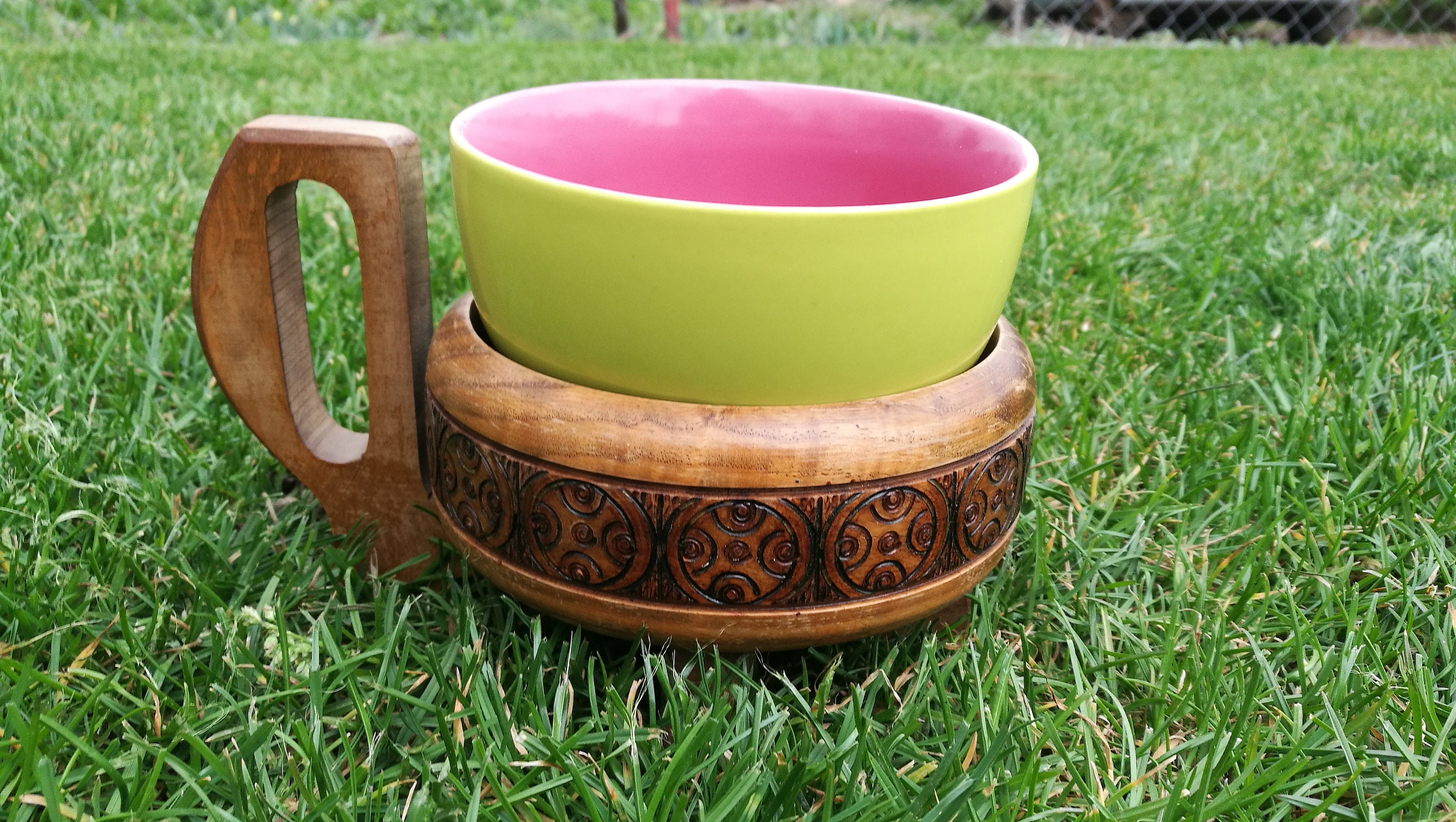 Wood Cup Holder / Rustic Wooden Decor / Wooden Kitchenware / - Etsy