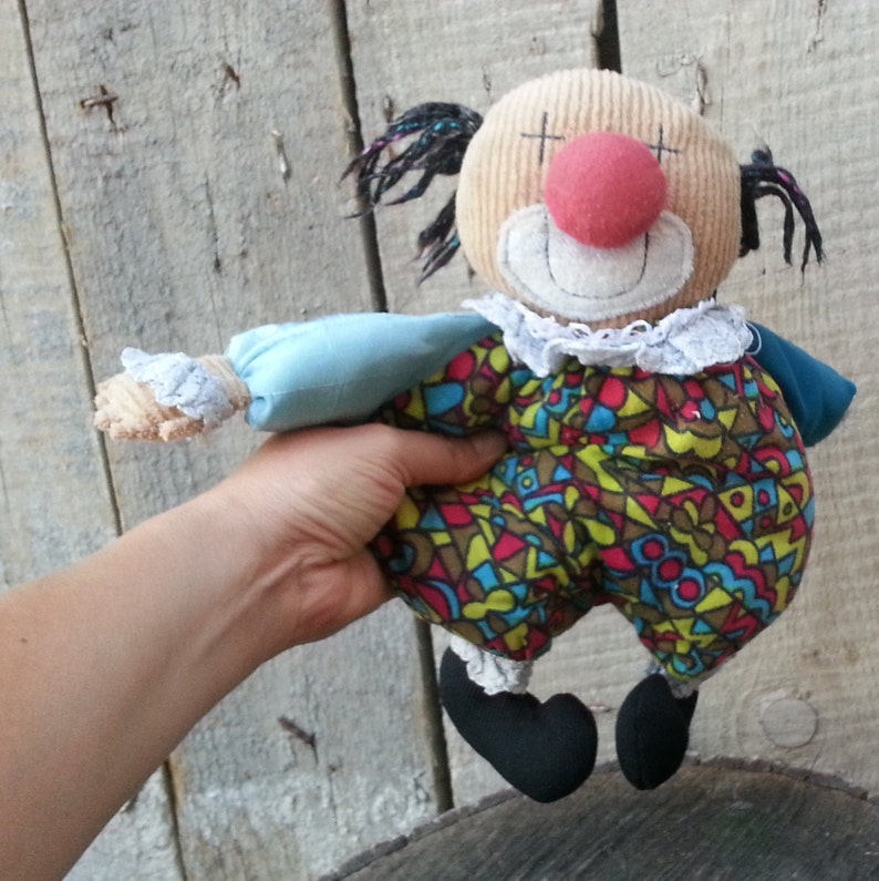 An Old Rag Doll / Handmade Doll /circus Clown /clown Toy / - Etsy
