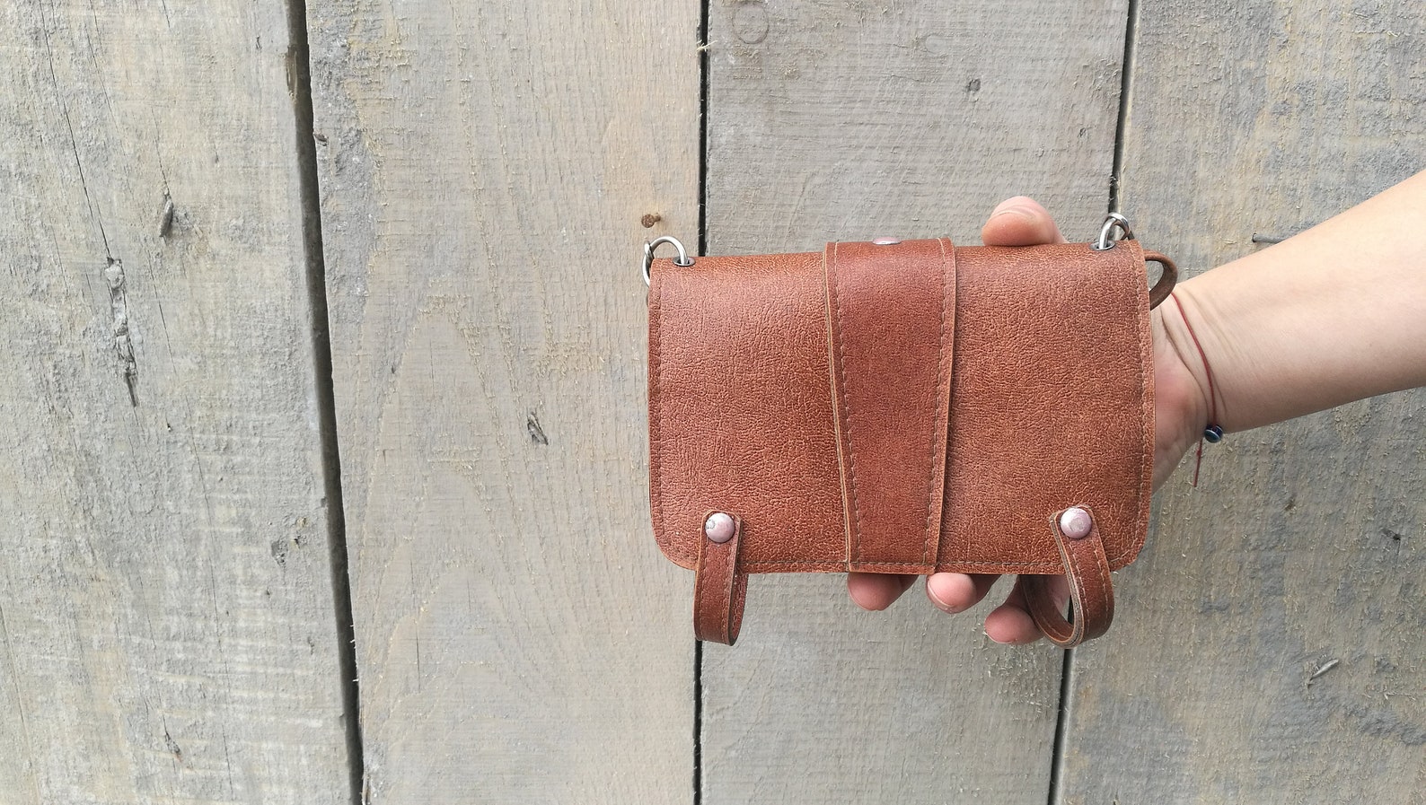 Brown Leatherette Bag /leatheretter Bag /shoulder Bag /handmade ...