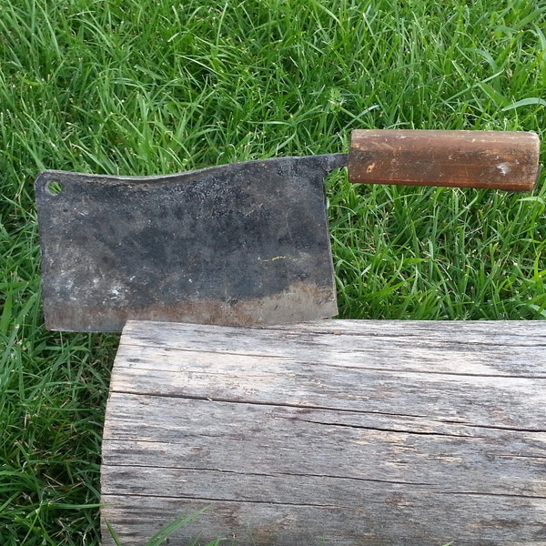 Antique Meat Cleaver - Etsy