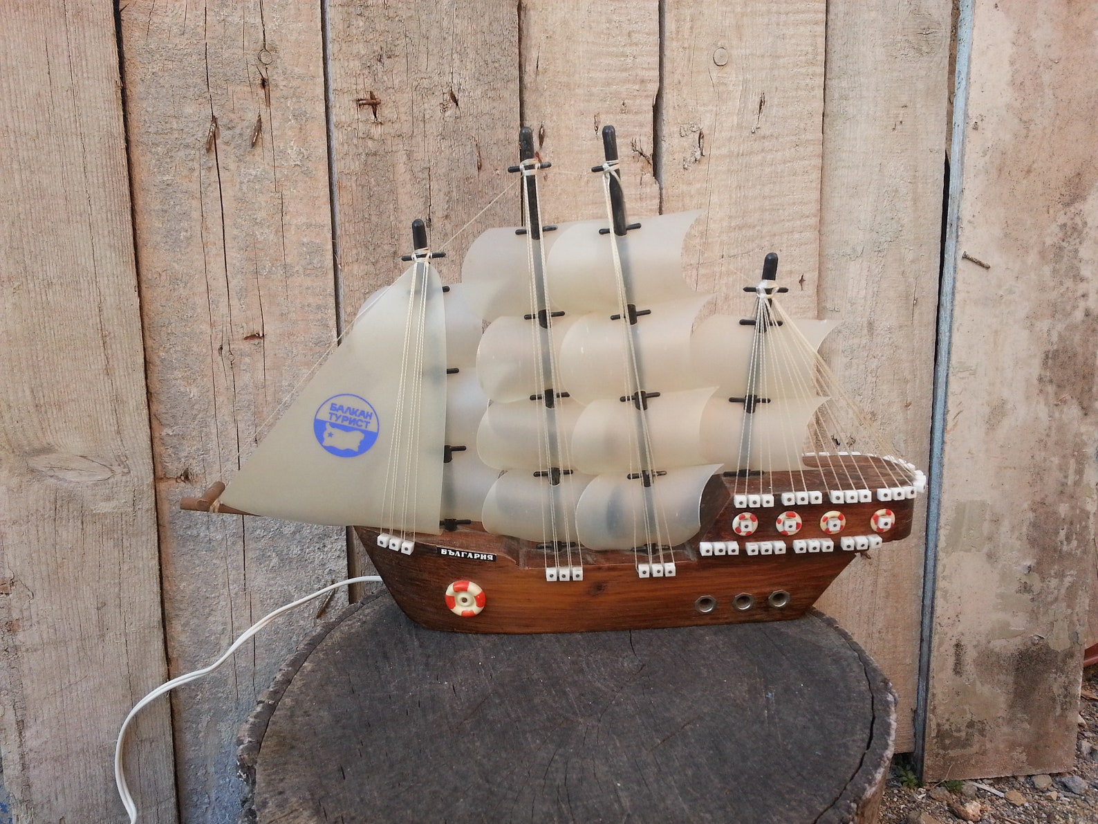 Vintage Night Lamp / Wooden Ship Model Lamp / Home Decoration/night ...