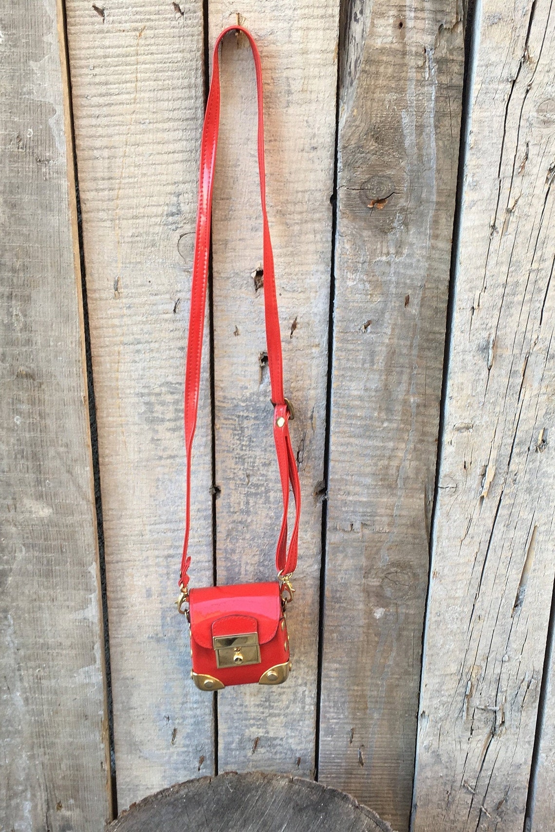 Red Leatherette Bag /leatheretter Bag /shoulder Bag /handmade - Etsy