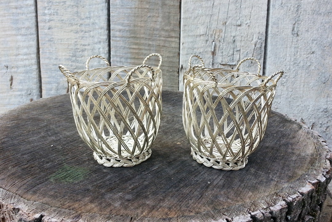 Knitted Metal Bowl for Candy / Set of Two Bowls /jewelry for Your Home ...
