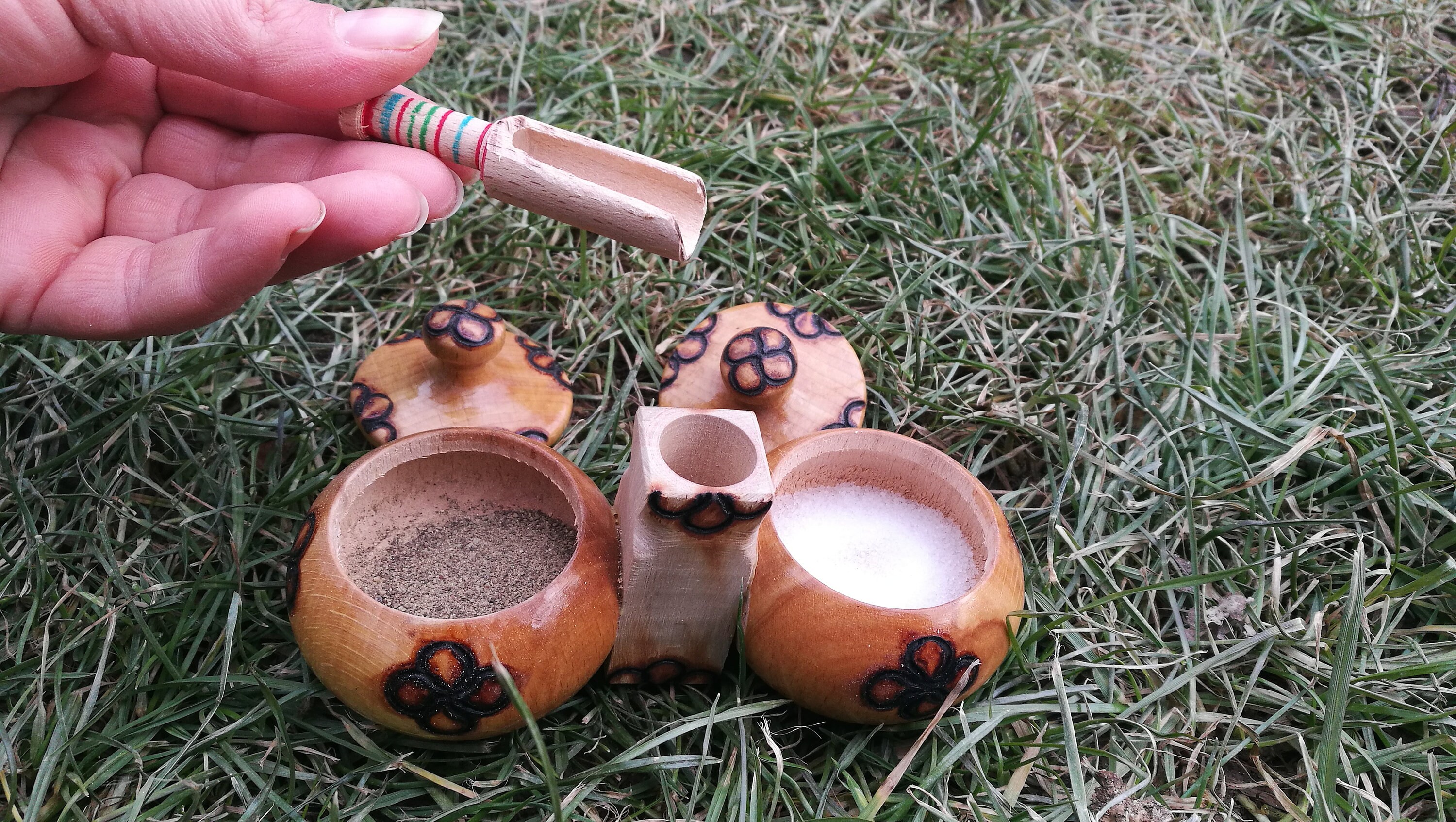 Wooden Salt Box / Wooden Salt / Vintage Wooden Spice Jar / Old Salt Box ...