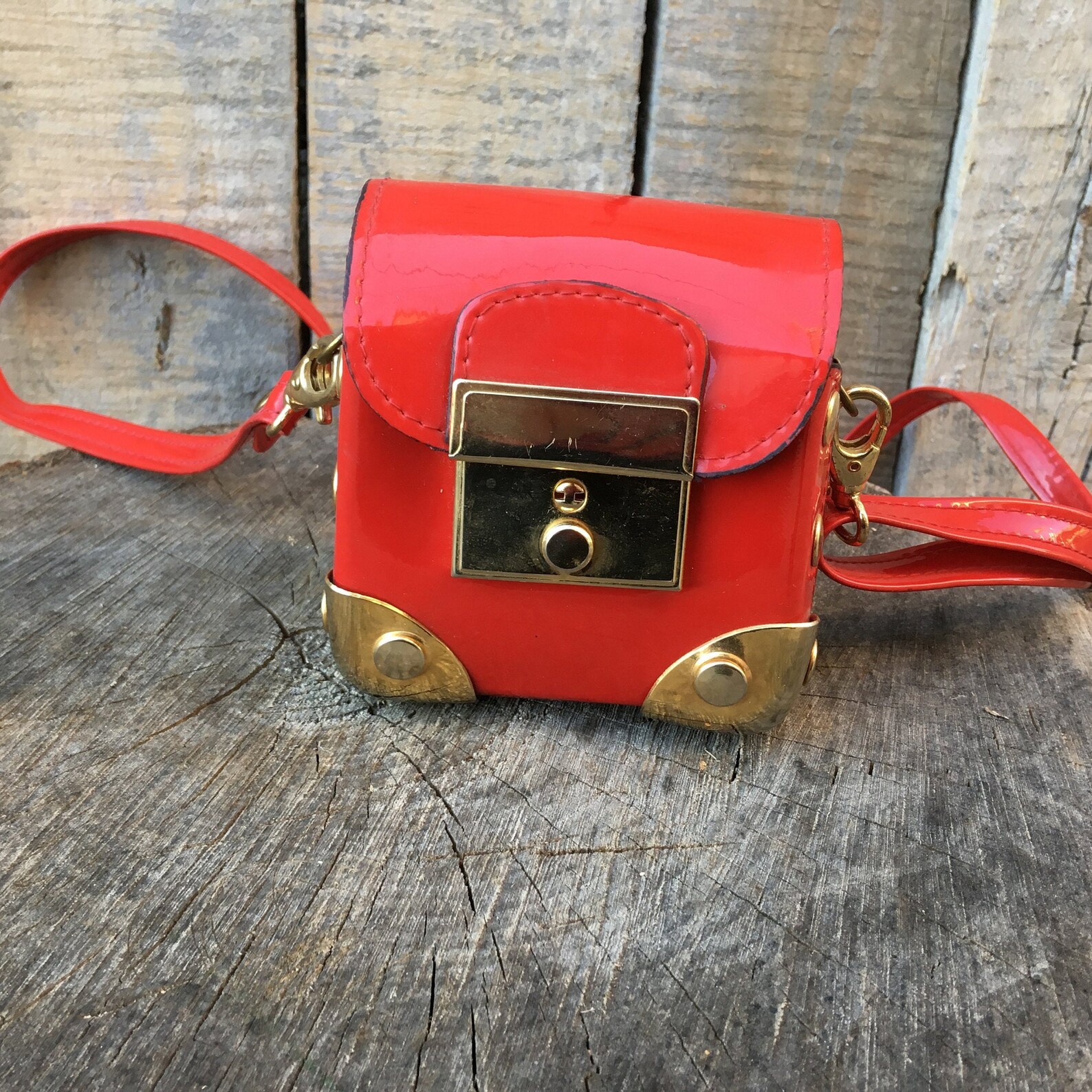 Red Leatherette Bag /leatheretter Bag /shoulder Bag /handmade - Etsy
