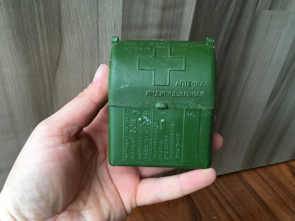 Individual first aid kit / Plastic first aid kit / A small old | Etsy