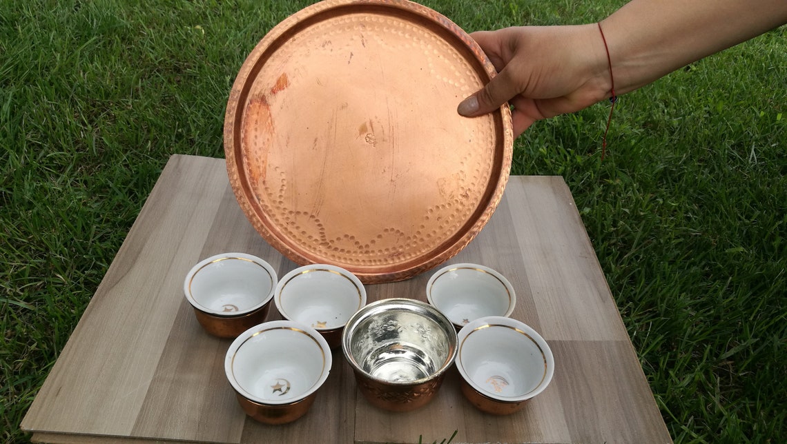 Copper Tea Set /copper Coffee Set for 6 People /vintage Copper - Etsy