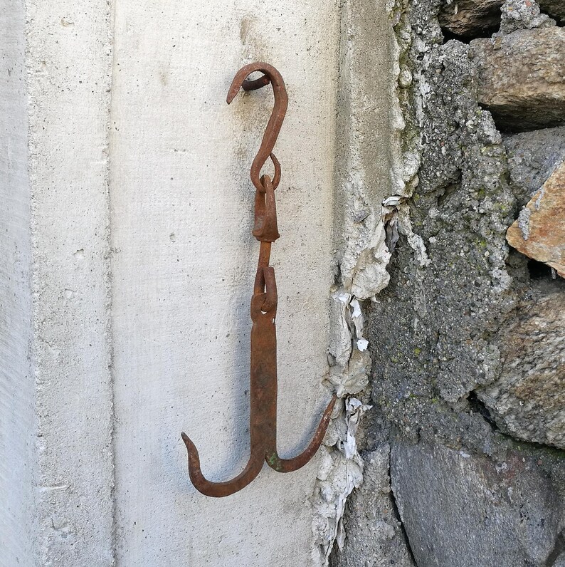 Hand Forged Hook / Iron Hook / Antique Hook / Wrought Iron | Etsy