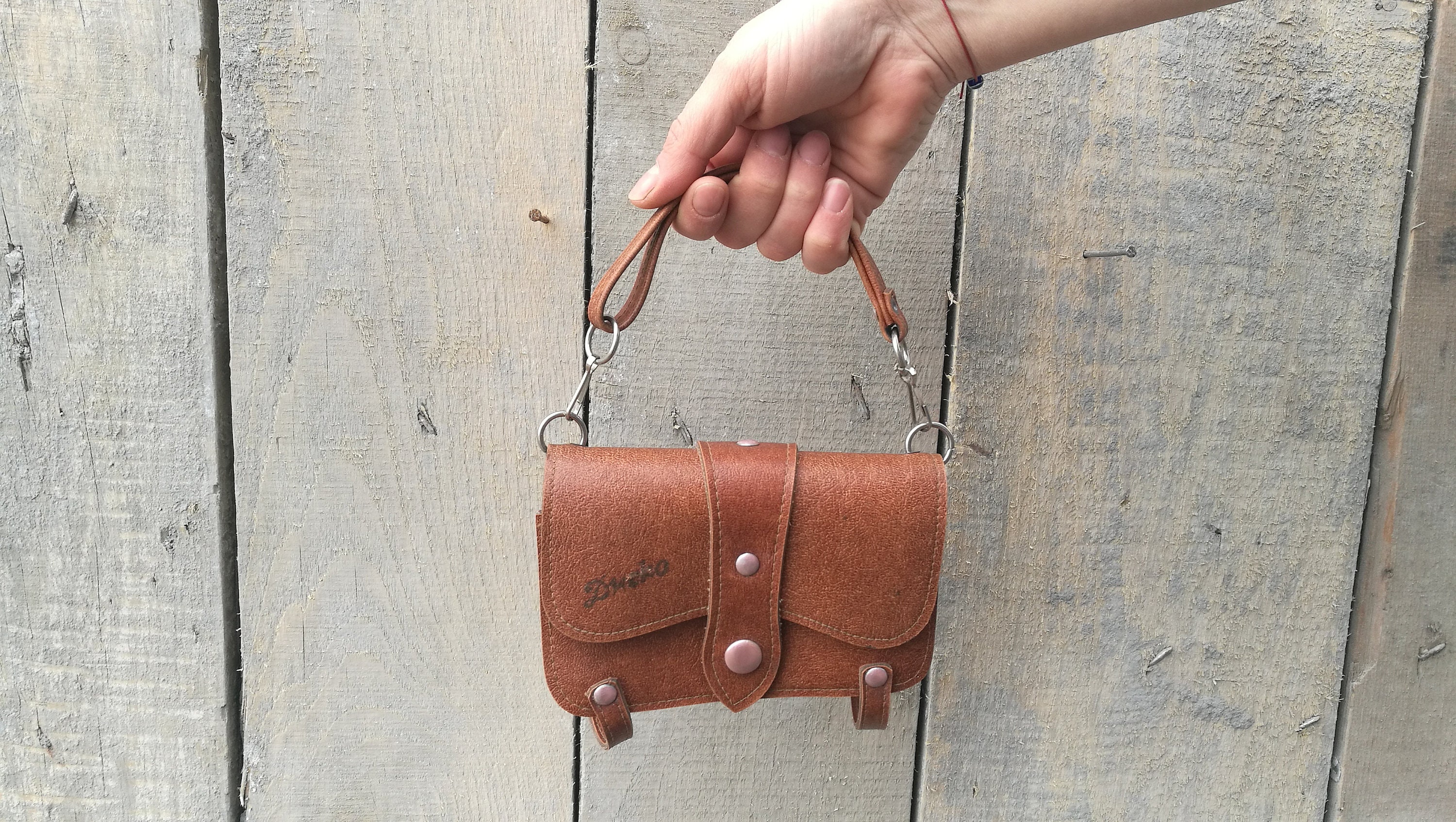 Brown Leatherette Bag /leatheretter Bag /shoulder Bag /handmade ...