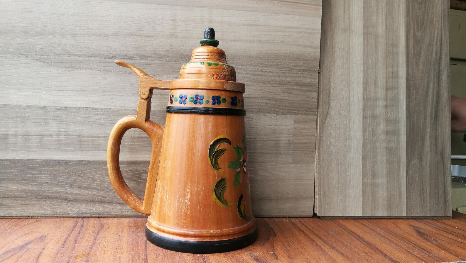 Wooden Jug / Vintage Jug / Retro Jug / Wooden Vessel / - Etsy
