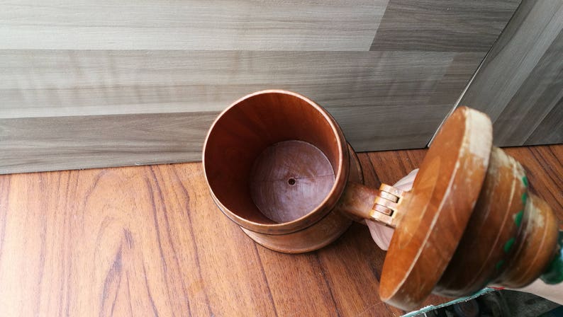 Wooden Jug / Vintage Jug / Retro Jug / Wooden Vessel / | Etsy
