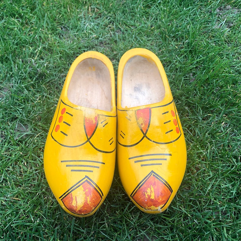 Vintage Scandinavian Wooden Clogs / Vintage Shoes / Hand Carved Shoes ...