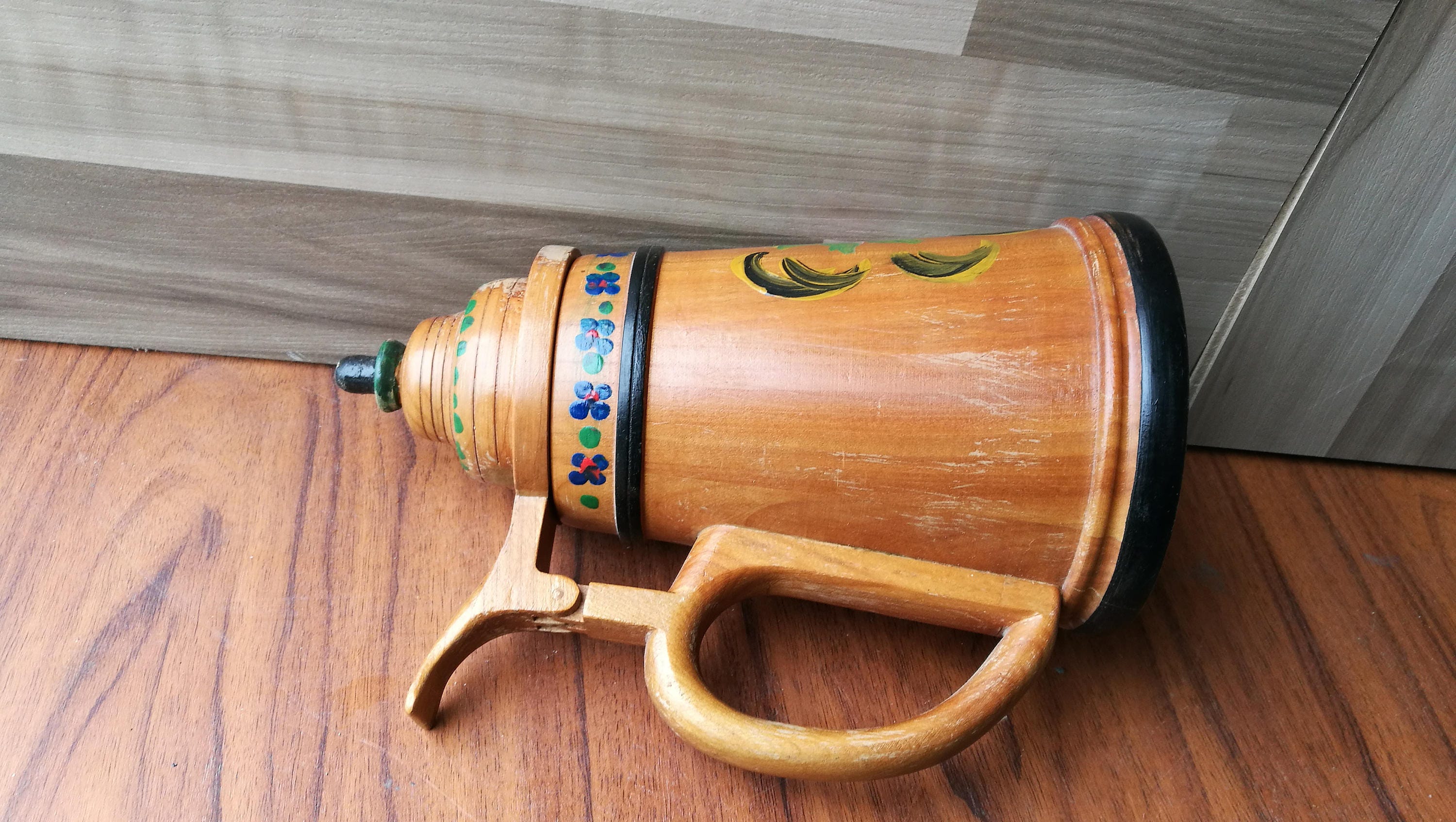 Wooden Jug / Vintage Jug / Retro Jug / Wooden Vessel / | Etsy