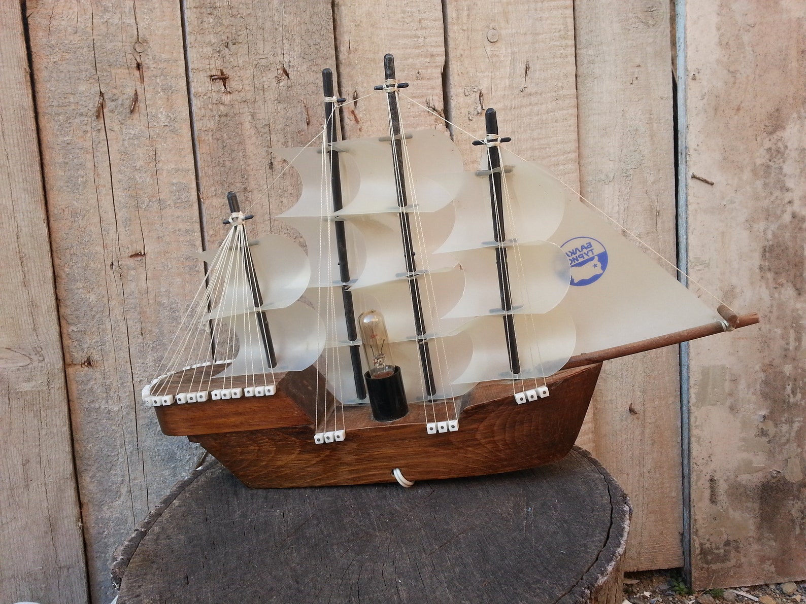 Vintage Night Lamp / Wooden Ship Model Lamp / Home Decoration/night ...