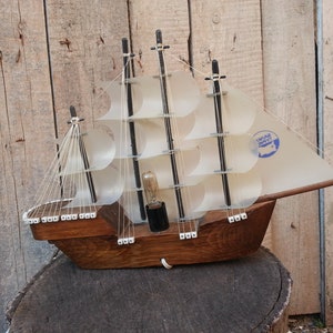 Vintage Night Lamp / Wooden Ship Model Lamp / Home Decoration/night ...