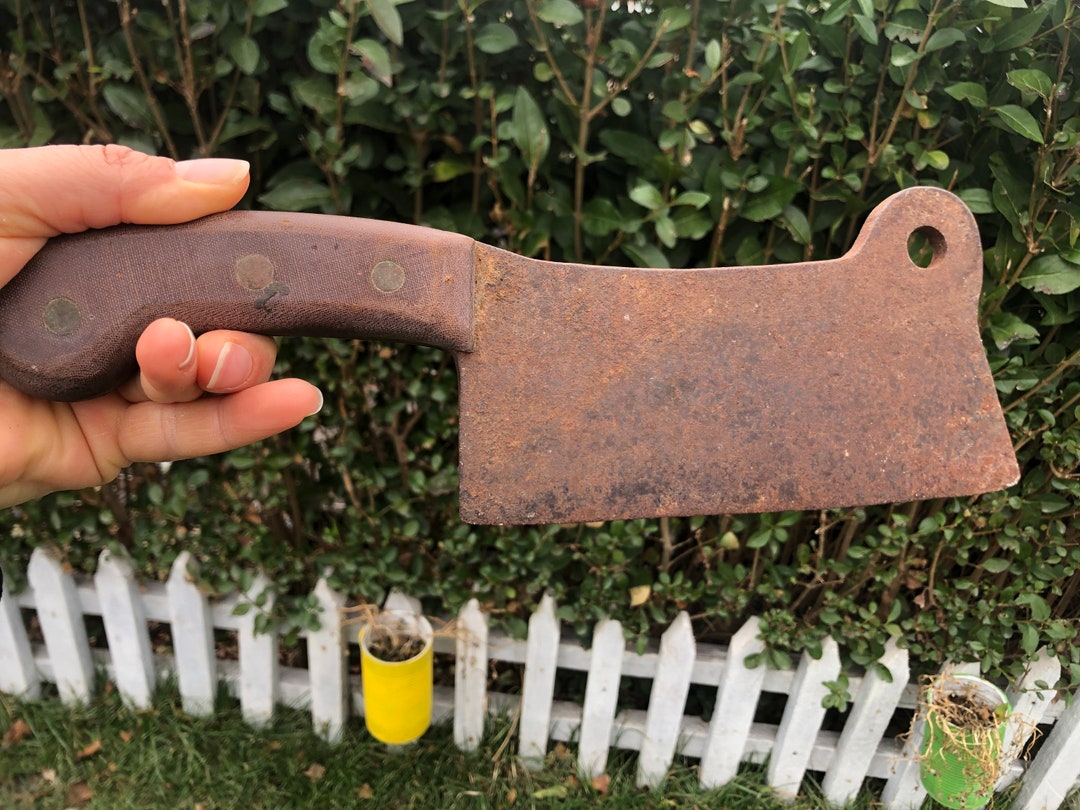 Vintage Cleaver / Meat Cleaver / Meat Knife / Big Knife / Antique Meat ...