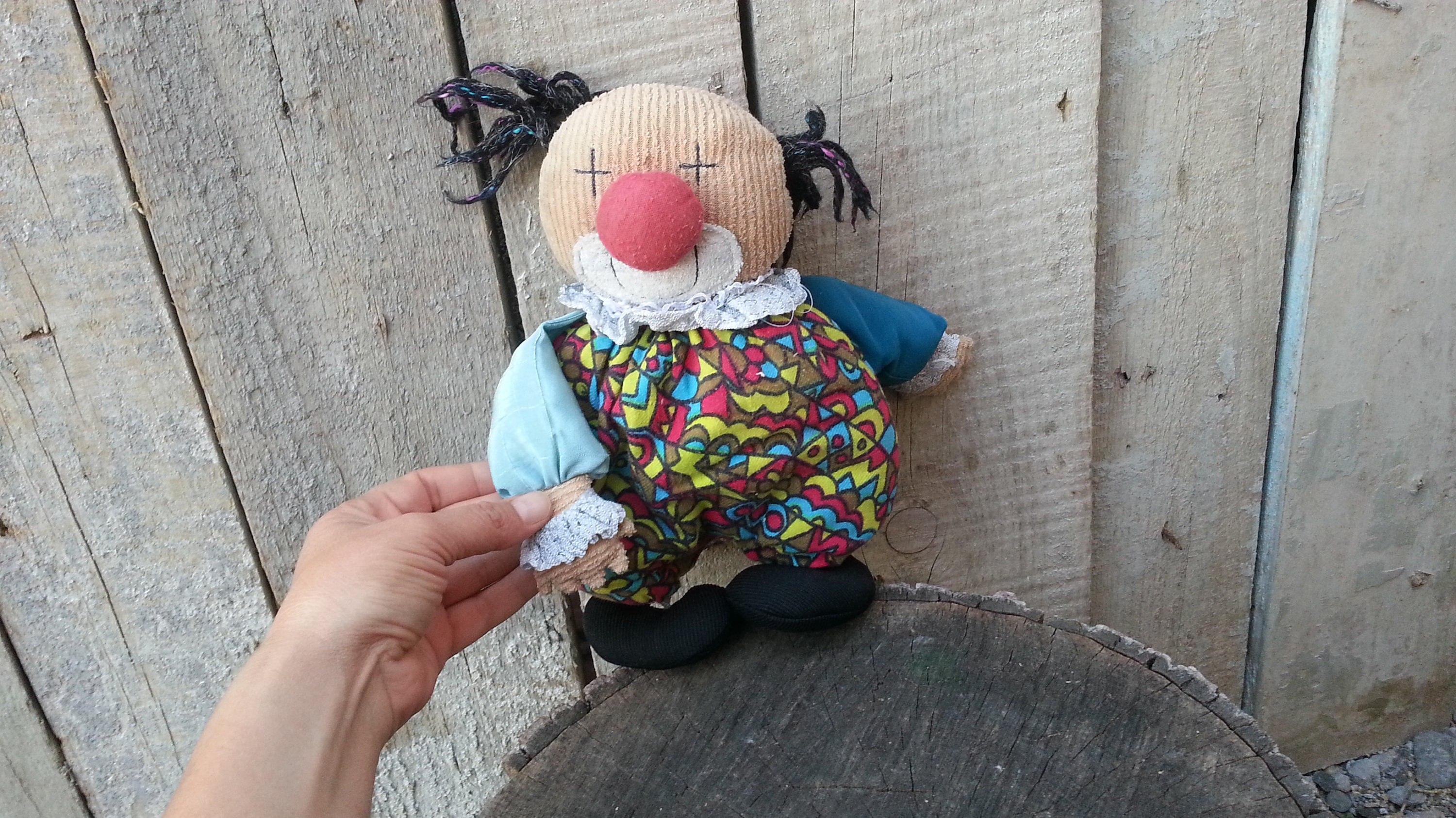 An Old Rag Doll / Handmade Doll /circus Clown /clown Toy / - Etsy