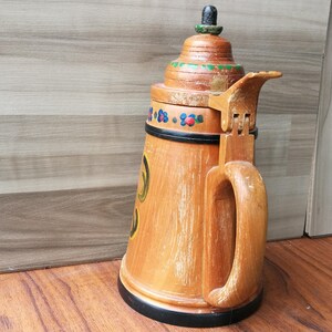 Wooden Jug / Vintage Jug / Retro Jug / Wooden Vessel / Handmade Jug ...
