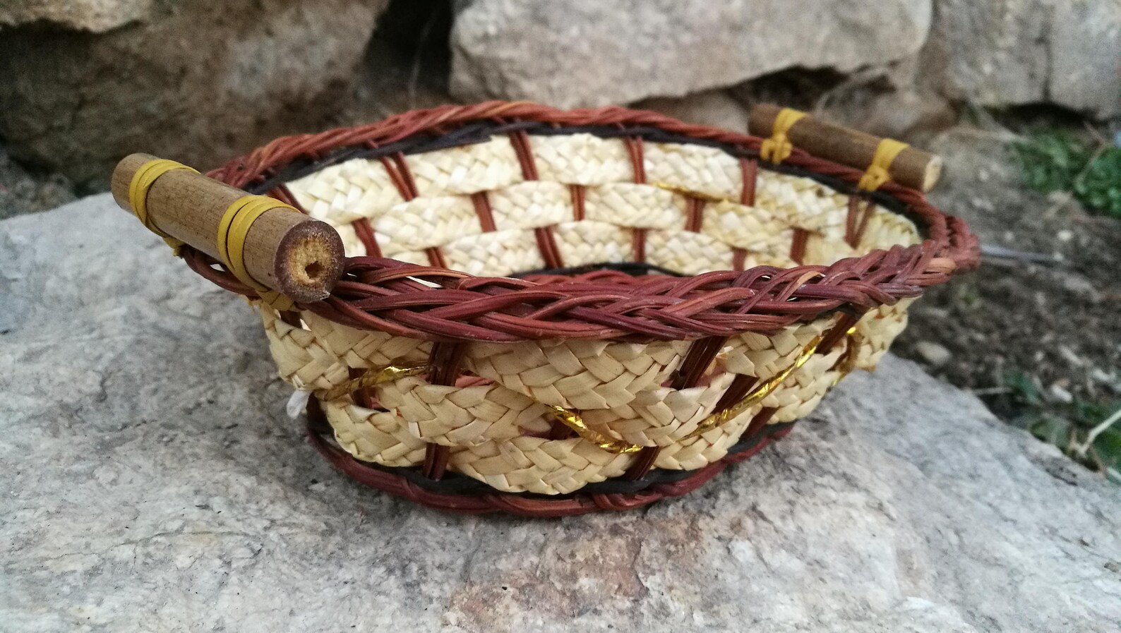 Rattan Bowl / Rattan Basket / Vintage Rattan / Fruit Bowl / - Etsy