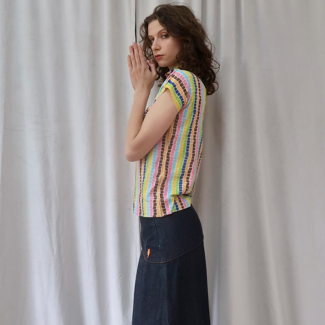 Vintage Issey Miyake Pixelated T-shirt, Japanese Avantgarde Graphic Top ...