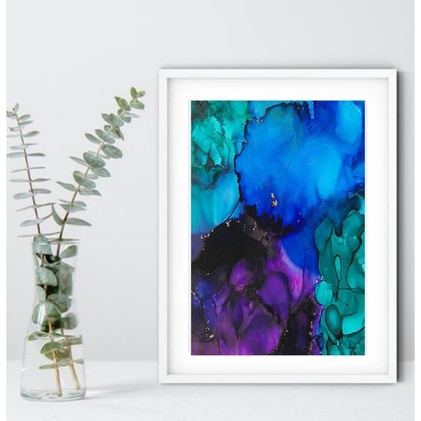 Alcohol Ink Print - Etsy