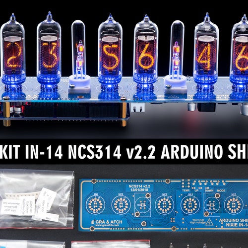 Nixie Tubes Clock IN-14 Arduino Shield arduino GPS Temp. | Etsy