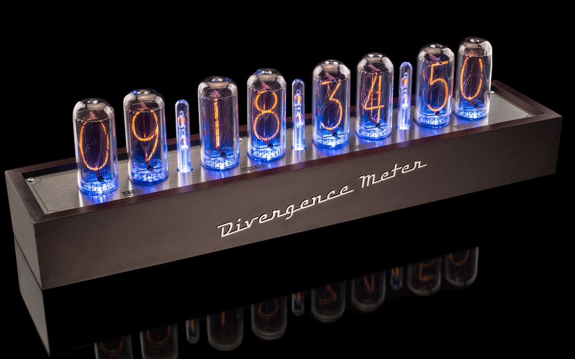 Nixie Tube Clock IN-18 Large Wooden Case 8 Tubes for Boyfriend, Husband ...