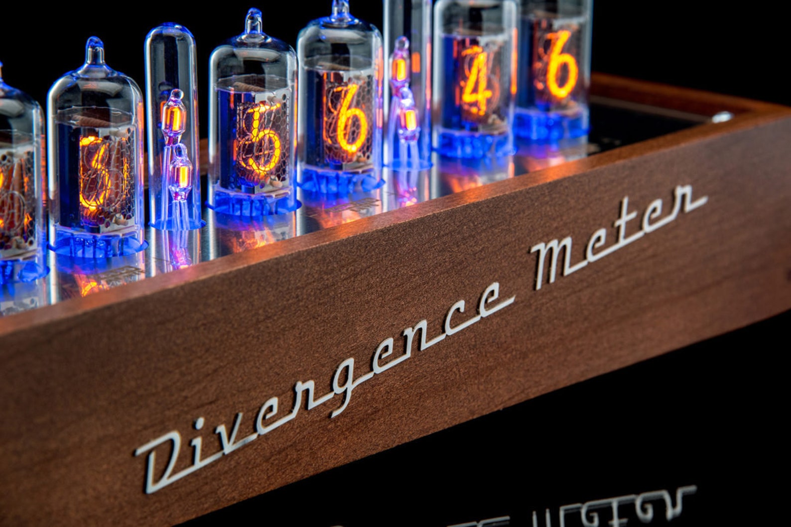 Nixie Tubes Clock Z573 White in Wooden Case RGB USB - Etsy