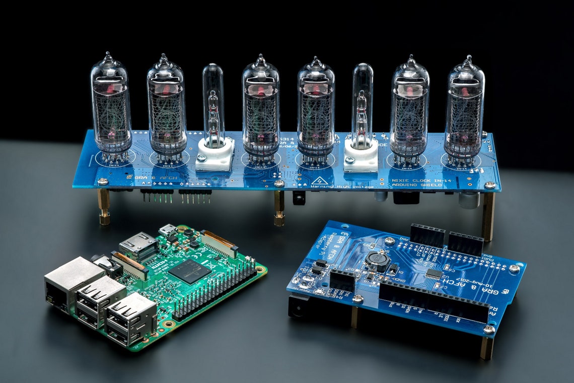 Nixie Tube Clock IN-14 Raspberry Pi Hat and Shield for Boyfriend ...