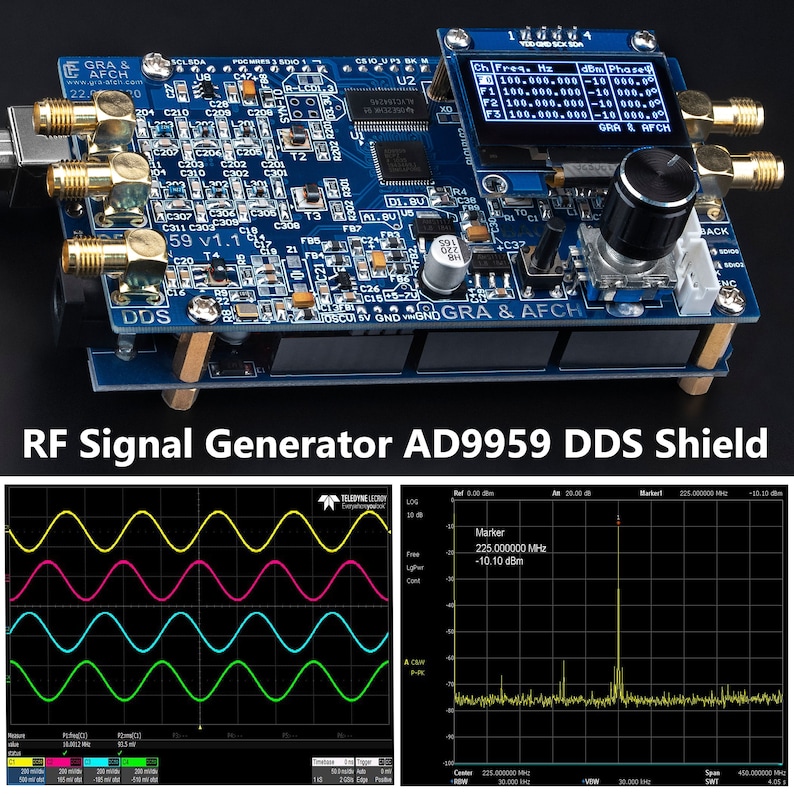 DDS AD9959 Shield RF Signal Generator 4 Synchronized DDS - Etsy