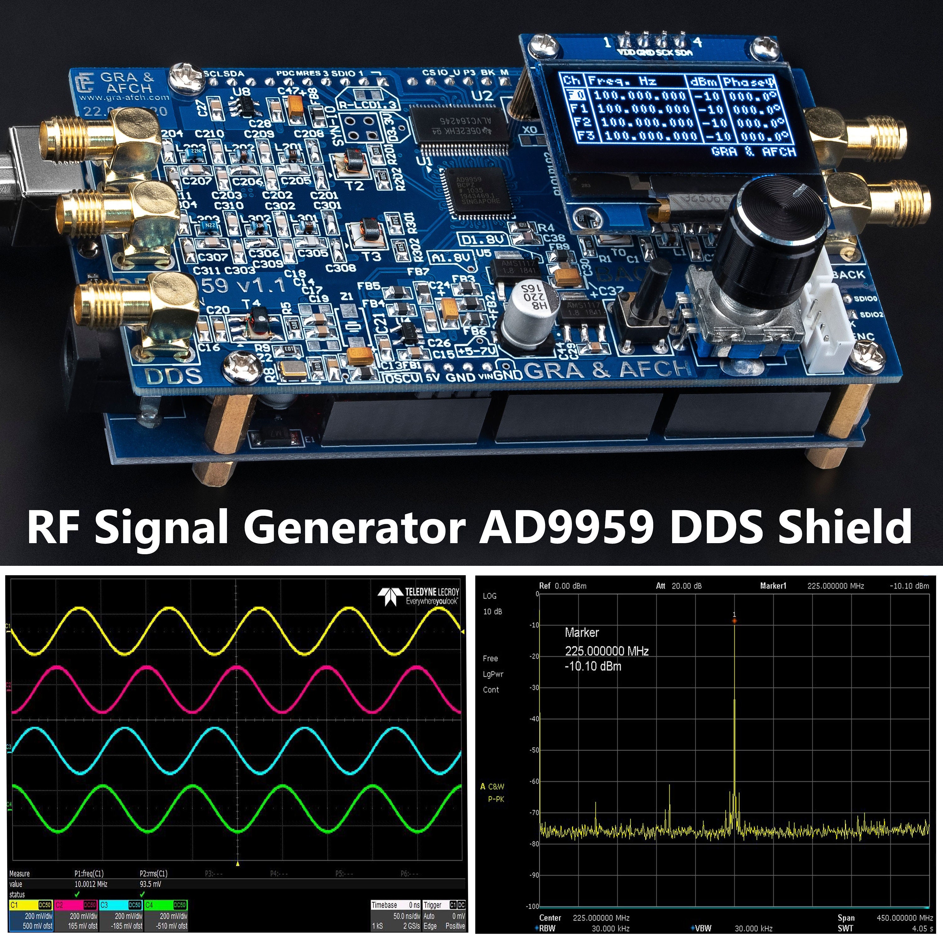 DDS AD9959 Shield RF Signal Generator 4 Synchronized DDS - Etsy