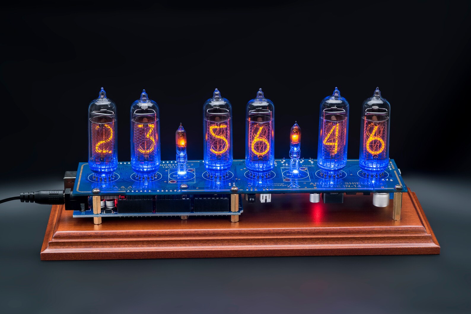 Nixie Tube Clock IN-14 Arduino Shield Wooden Stand Columns GPS - Etsy
