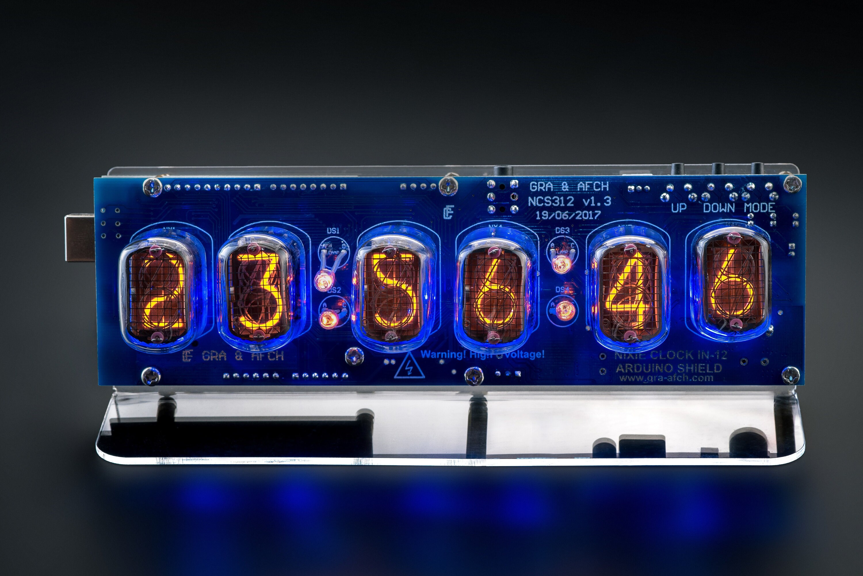 Nixie Tubes Clock IN-12 Arduino Shield Acrylic Stand GPS Temp. - Etsy