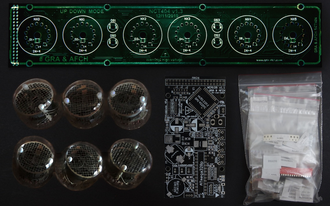 DIY KIT IN-4 Nixie Tube Clock with Sockets Tubes Power | Etsy