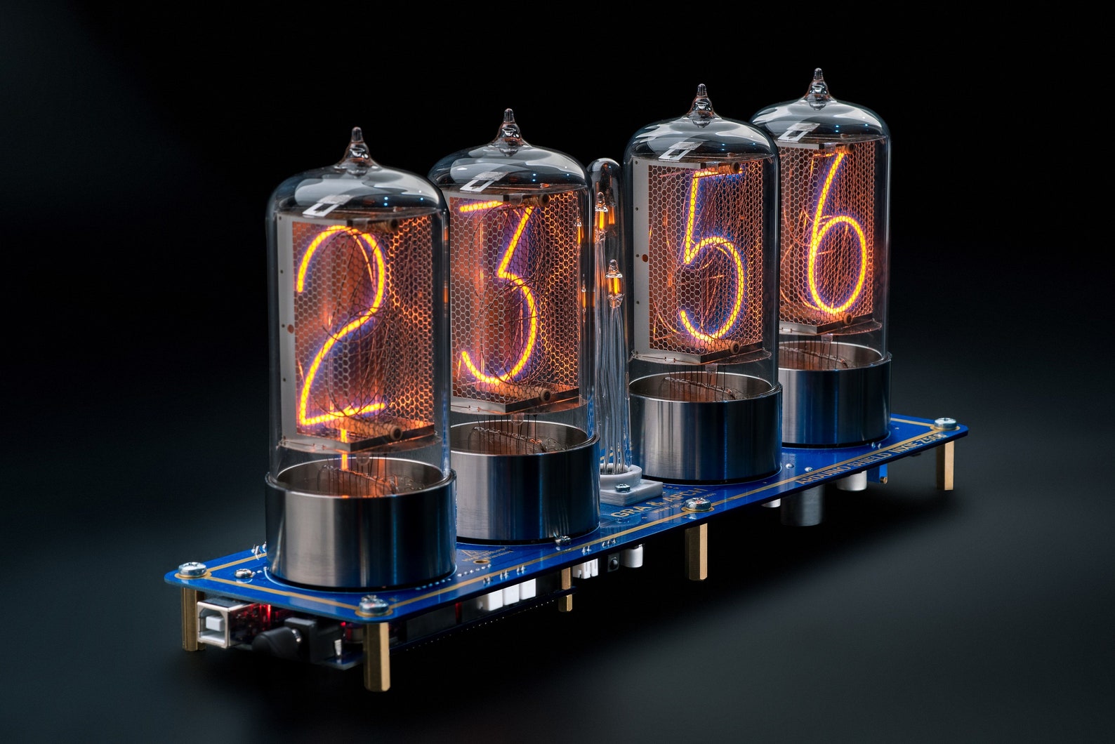 Nixie Tubes Clock Z568 Arduino Shield 4 TUBES 12/24 format | Etsy