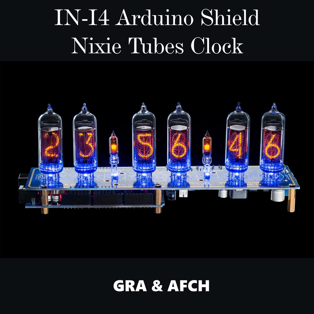 Nixie Tubes Clock IN-14 Arduino Shield Format 12/24H GPS Sync. - Etsy