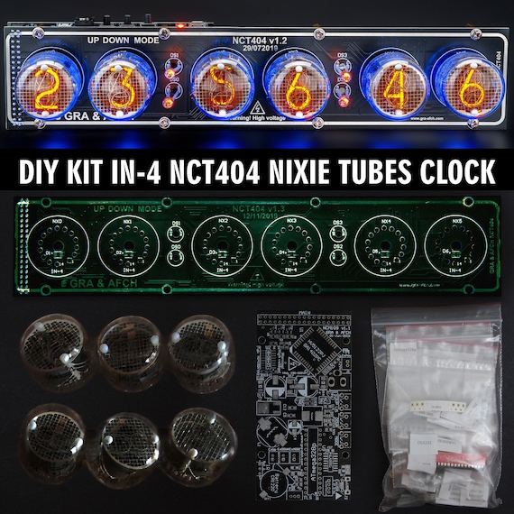 DIY KIT IN-4 Nixie Tube Clock with Sockets Tubes Power | Etsy