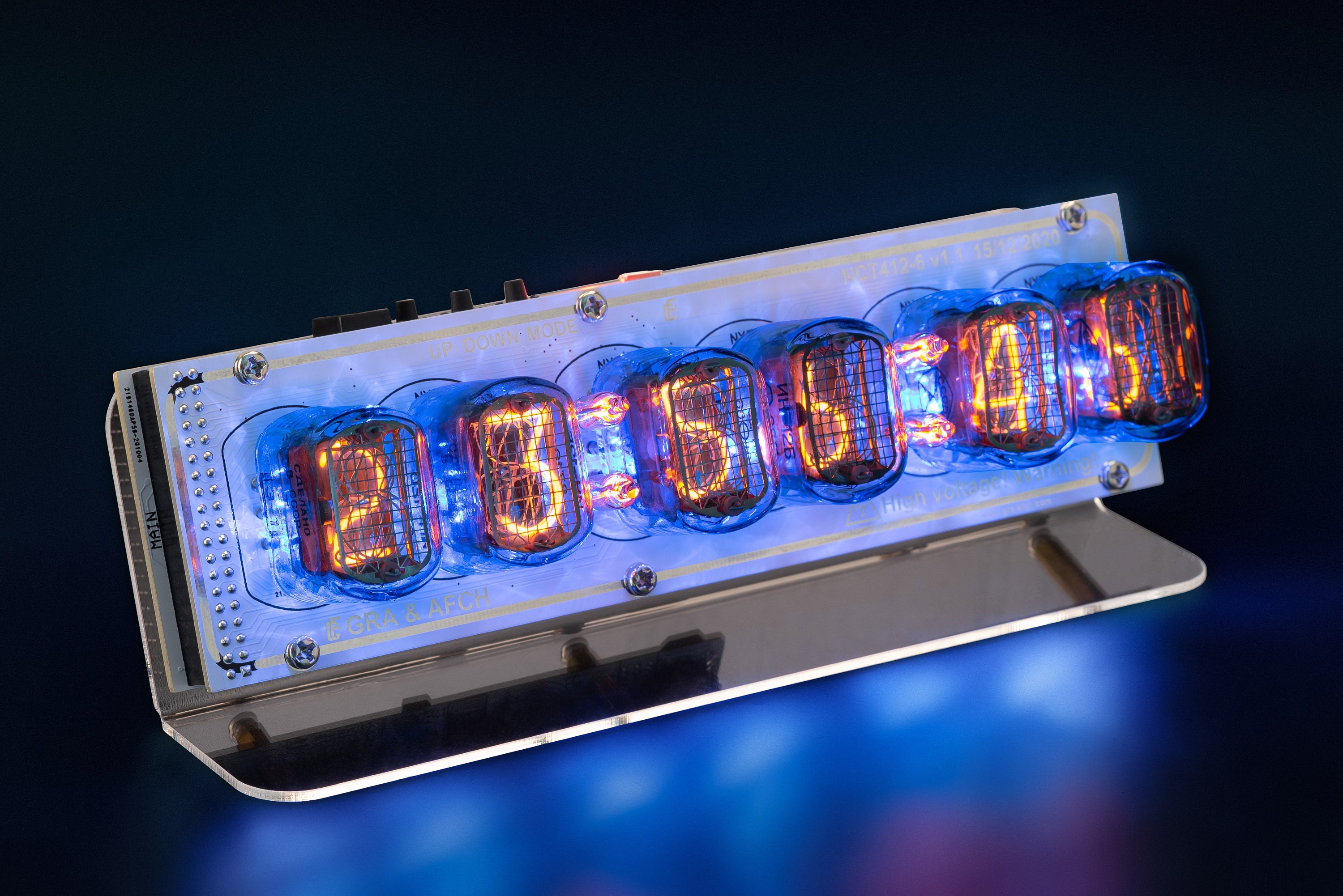Nixie Tube Clock IN-12 With Sockets [RGB, USB, Musical, Arduino Comp ...