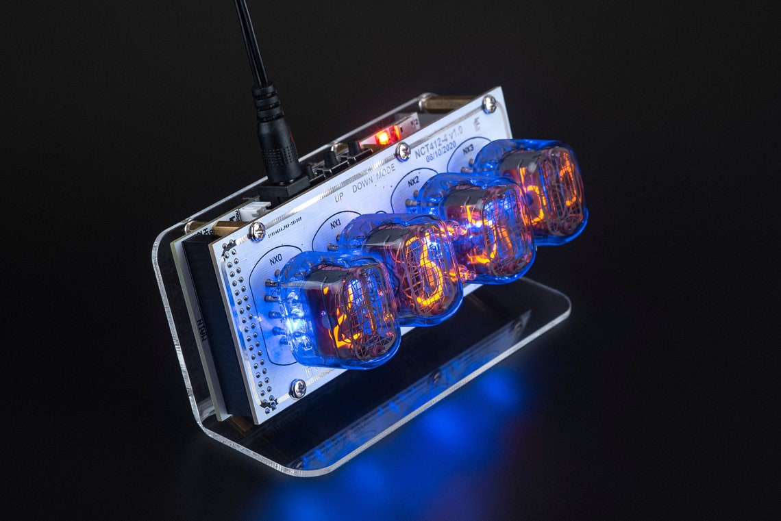 Nixie Tube Clock IN-12 Acrylic Stand With Sockets [tubes Power Supply ...