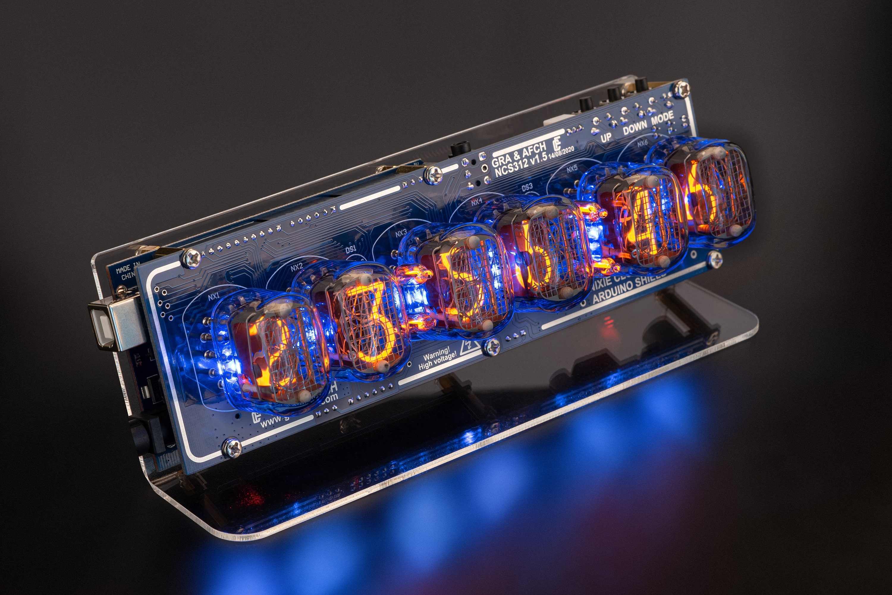 Nixie Tubes Clock IN-12 Arduino Shield Acrylic Stand GPS Temp. - Etsy