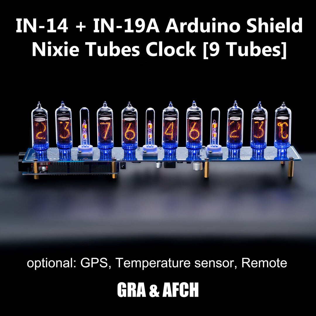 Nixie Tube Clock IN-14IN-19A Arduino Shield 9 Tubes GPS Temp. - Etsy