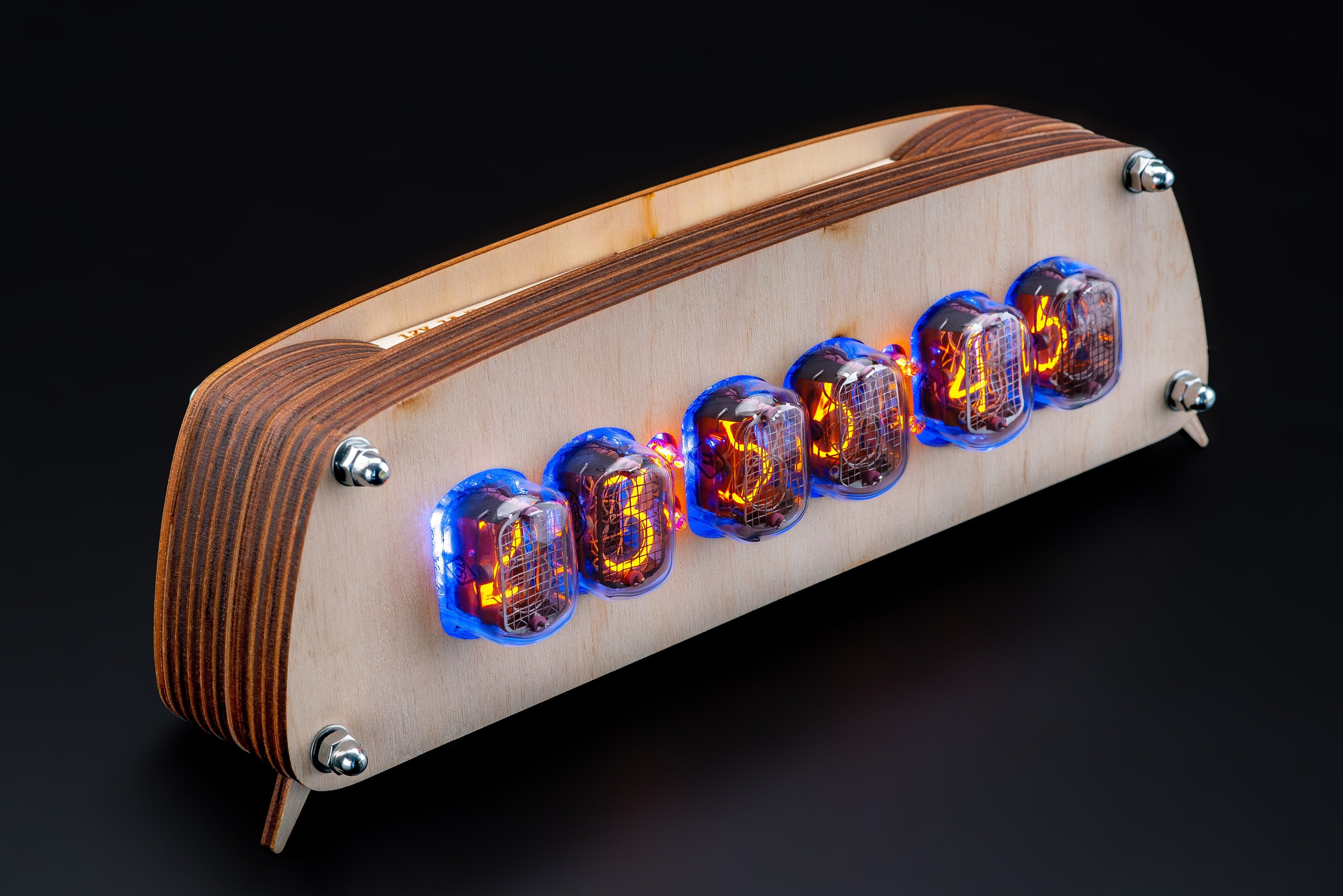 Nixie Tube Clock IN-12 Clean Plywood Case 12/24 Format RGB - Etsy