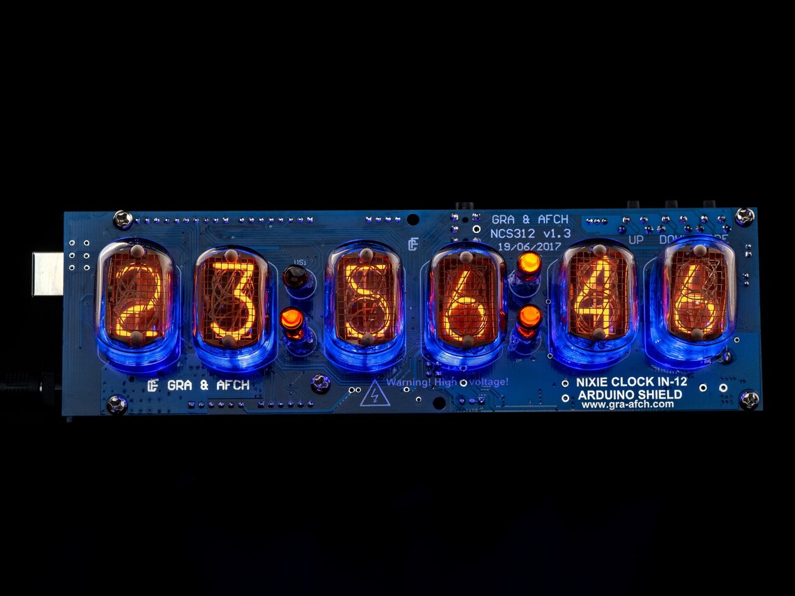 Nixie Tubes Clock IN-12 Arduino Shield Acrylic Stand GPS Temp. - Etsy