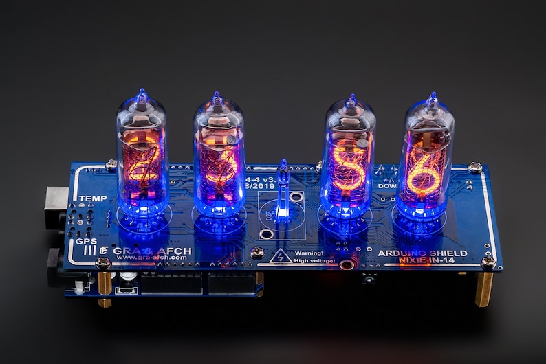 Nixie Tubes Clock IN-14 Arduino Shield Columns Sockets 4 - Etsy