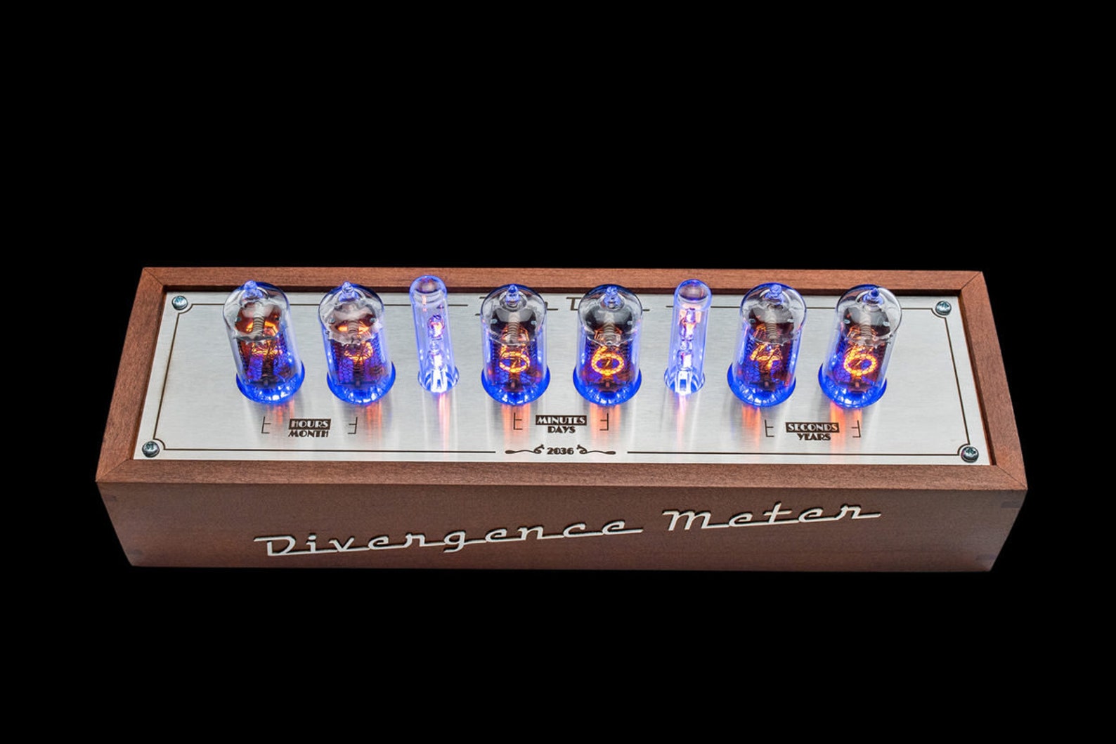 Nixie Tubes Clock Z573 White in Wooden Case RGB USB - Etsy