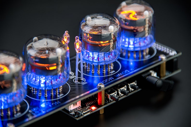 DIY KIT IN-4 Nixie Tube Clock with Sockets Tubes Power | Etsy