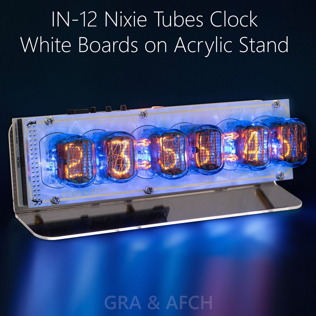 Nixie Tube Clock IN-12 With Sockets [RGB, USB, Musical, Arduino Comp ...